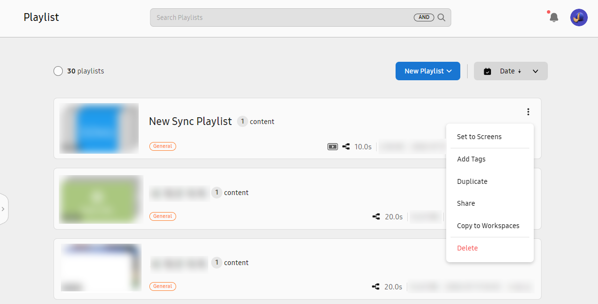 Managing Playlists in Samsung VXT | VXT Services Knowledge Base